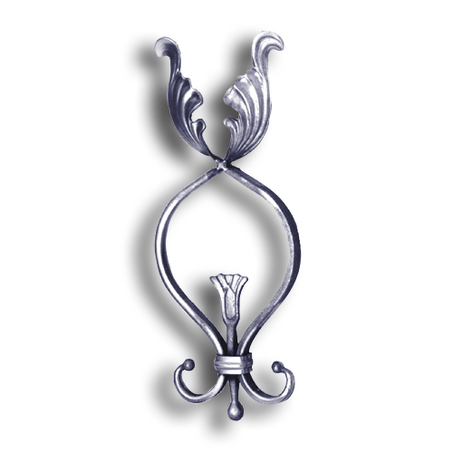 Forged Steel | Scroll with Leaves